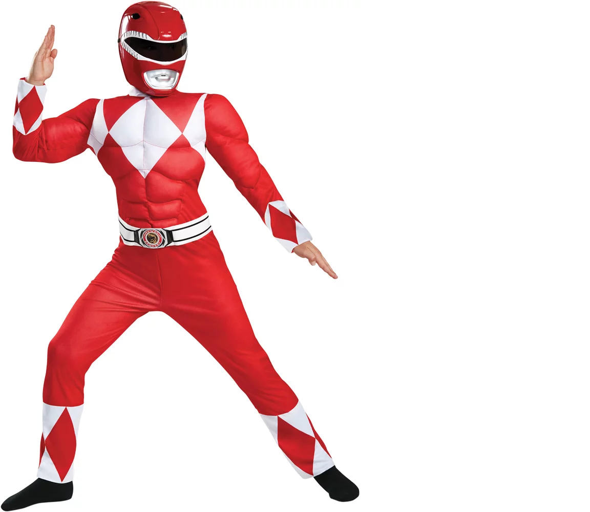 Disguise Power Rangers Mighty Morphin Red Ranger Classic Muscle Child ...