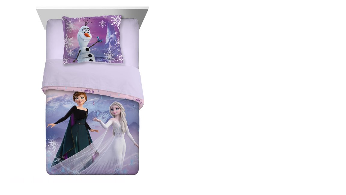 Disney Frozen Kids Comforter and Sham, 2-Piece Set, Twin/Full ...