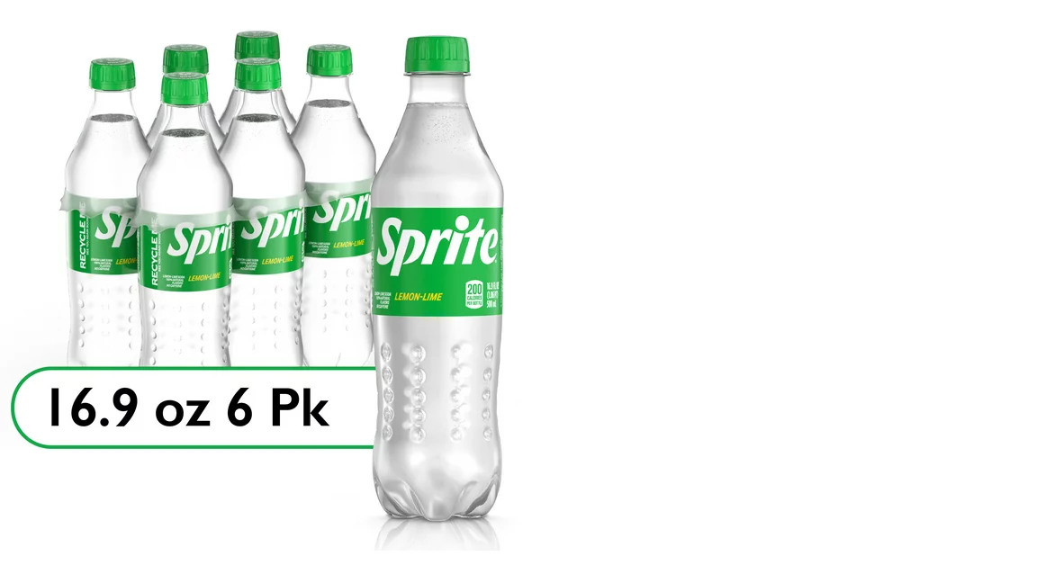 Sprite Lemon Lime Soda Pop, 16.9 fl oz, 6 Pack Bottles - BargainLow