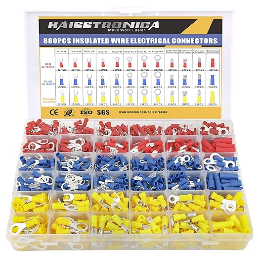 haisstronica 880PCS Electrical Wire Connectors Kit, Easy Wire Insertion ...