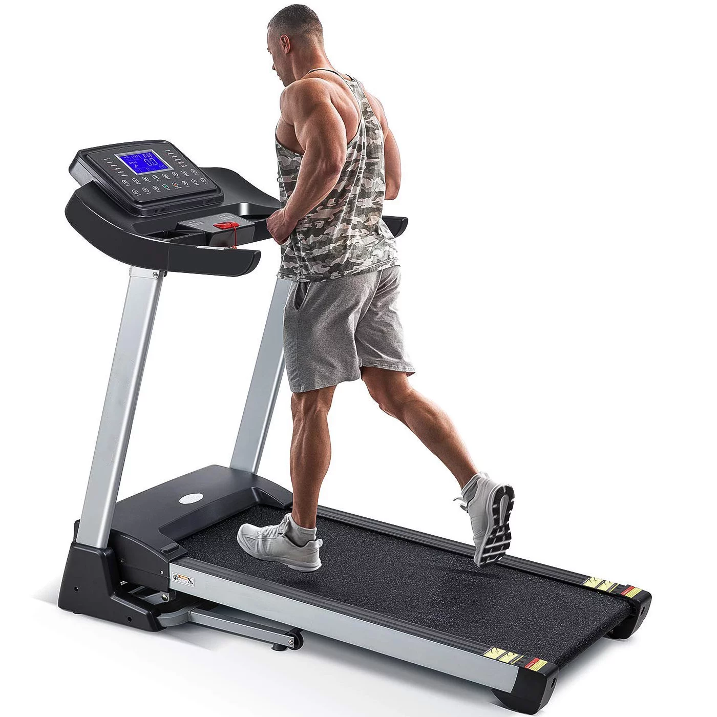 MaxKare 3HP Folding Treadmill with 15% Auto Incline, 10 MHP Electric ...